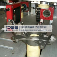 Steering knuckle hardness material testing system